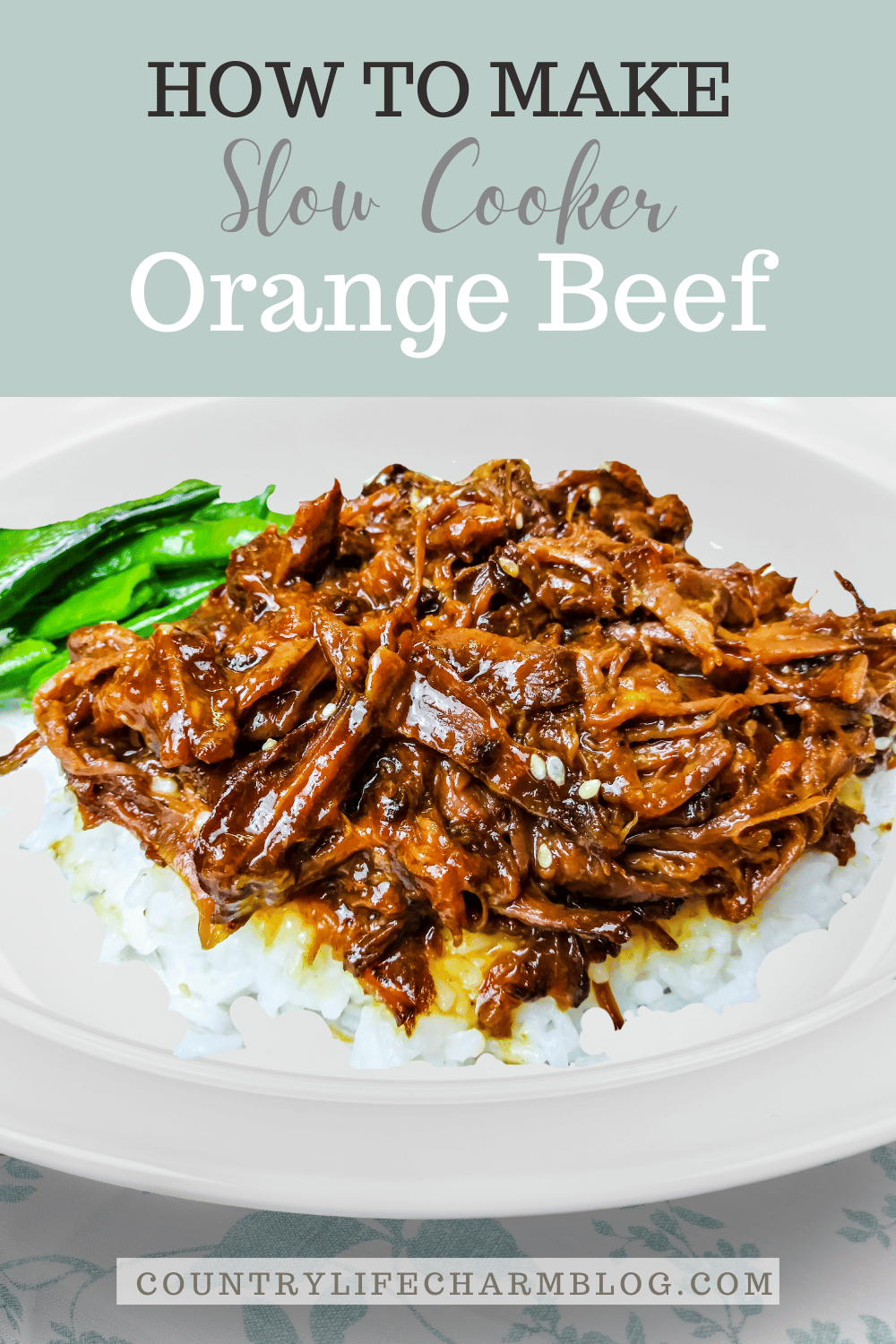 Slow Cooker Orange Beef - Country Life Charm Blog
