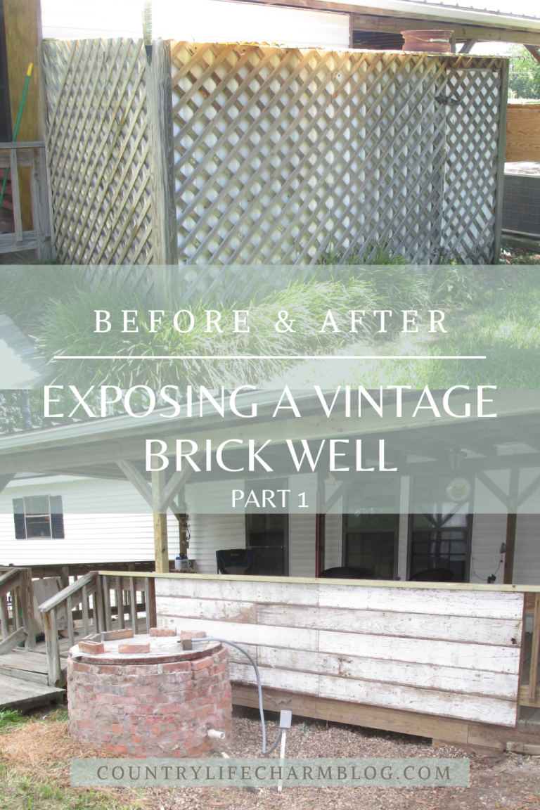 Exposing A Vintage Brick Well - Part 1 - Country Life Charm Blog
